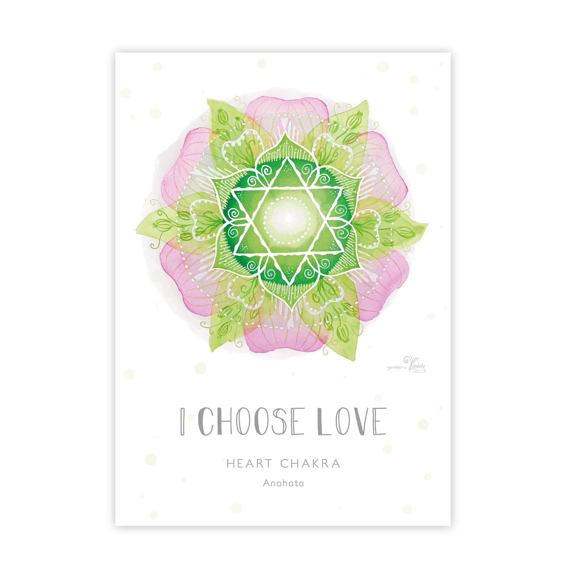 Herz Chakra Poster – I CHOOSE LOVE, Heart Chakra, Anahata – Lieferung ...